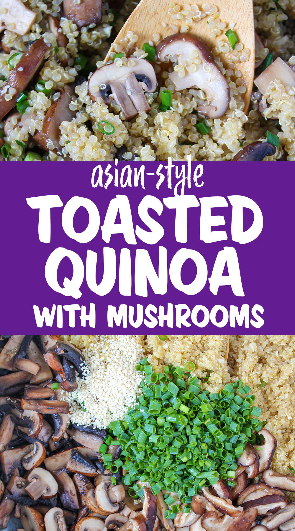 Asian Toasted Quinoa with Mushrooms - The Garden Grazer