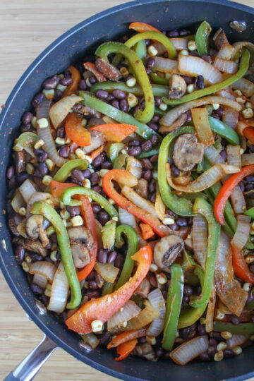 Corn and Black Bean Fajitas (Easy, Vegan) - The Garden Grazer