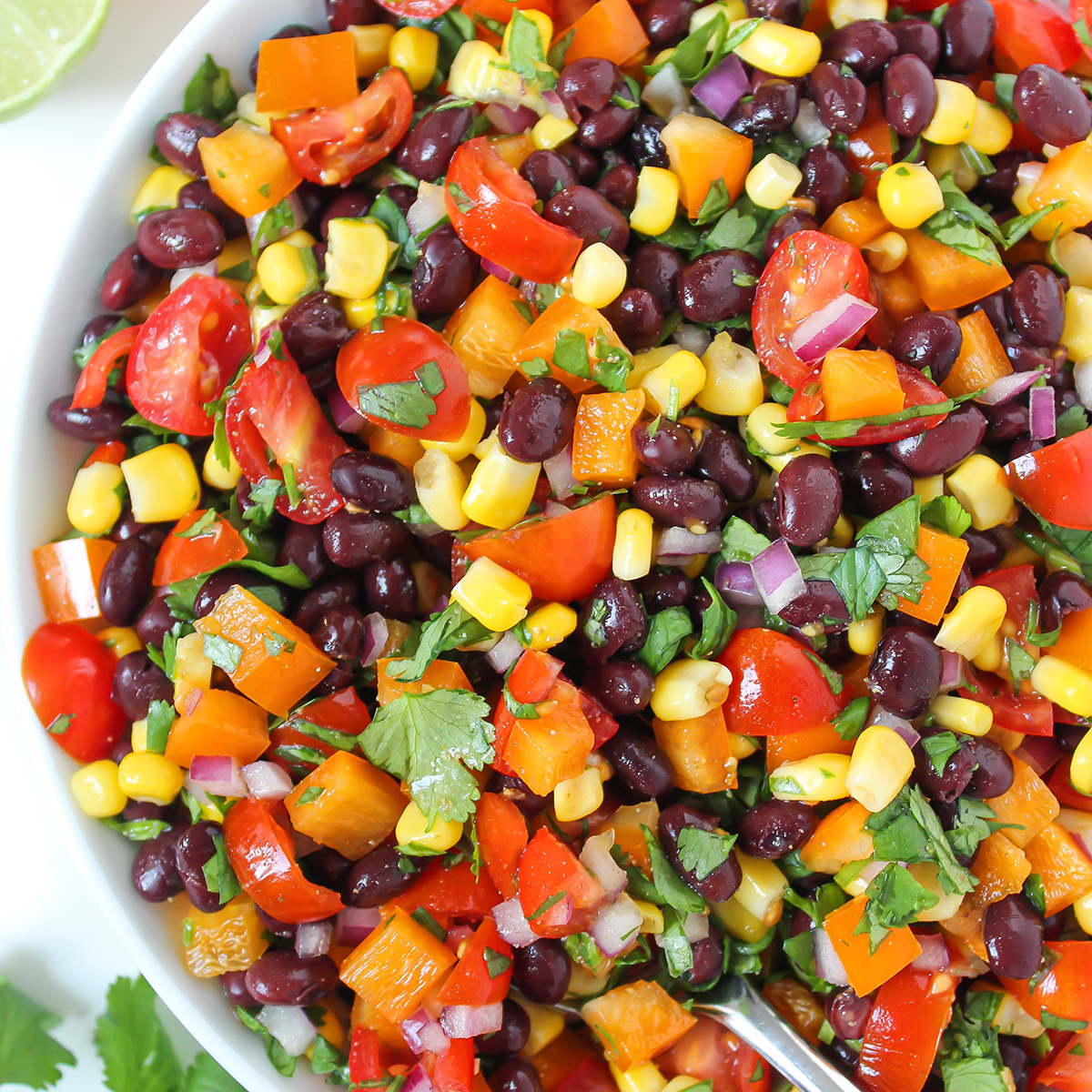 Southwest Black Bean Salad with Citrus Dressing - The Garden Grazer
