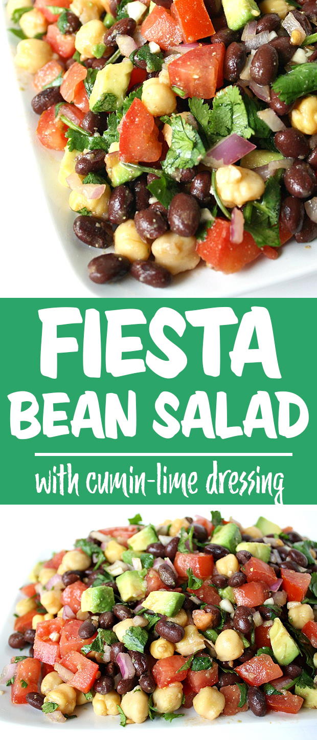 Fiesta Bean Salad with Cumin-Lime Dressing - The Garden Grazer