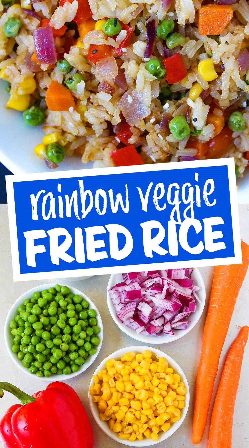 Rainbow Veggie Fried Rice (Easy!) - The Garden Grazer