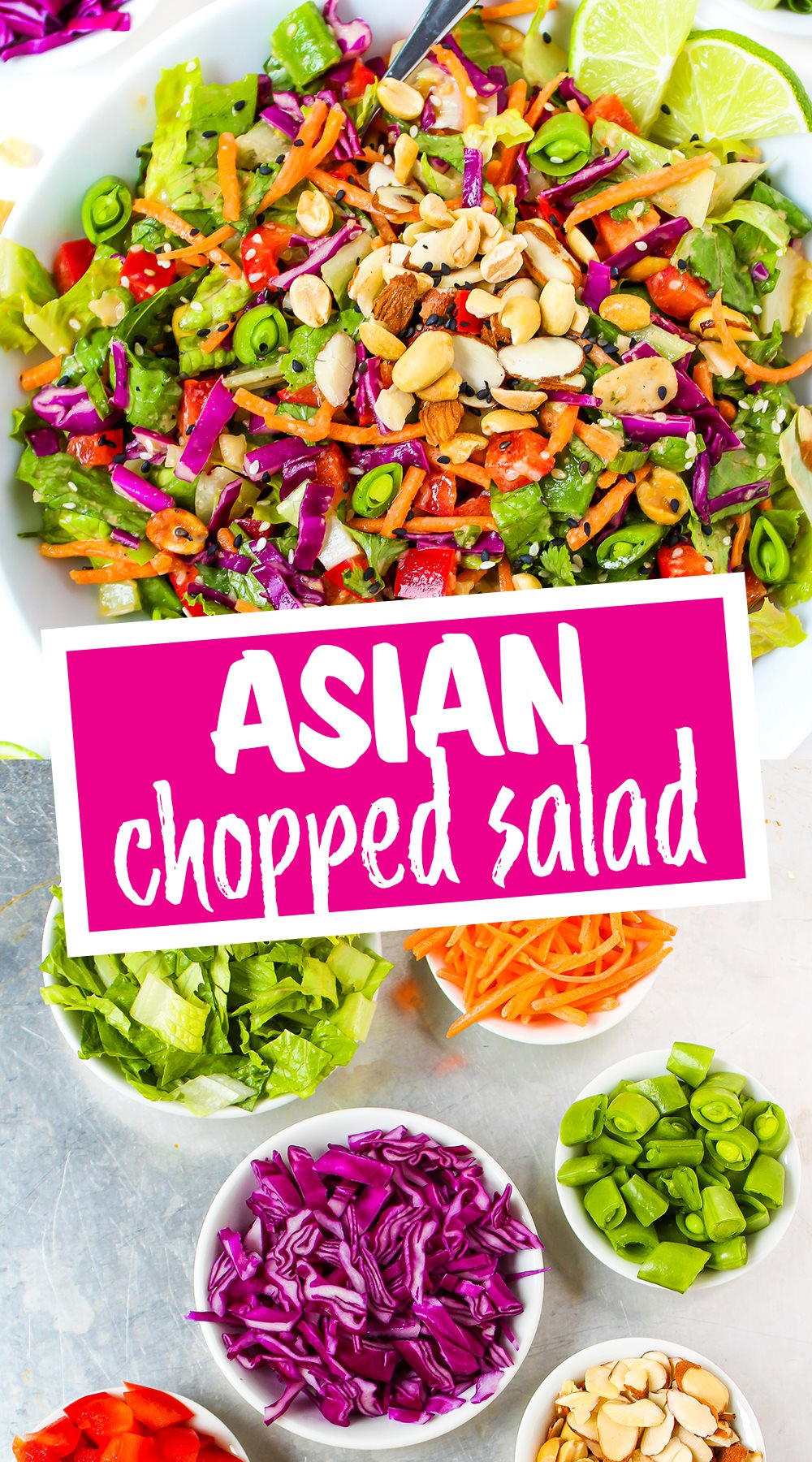 Asian Chopped Salad with Sesame Dressing - The Garden Grazer