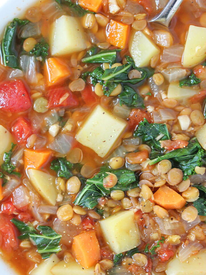 Lentil Vegetable Soup Easy Vegan The Garden Grazer