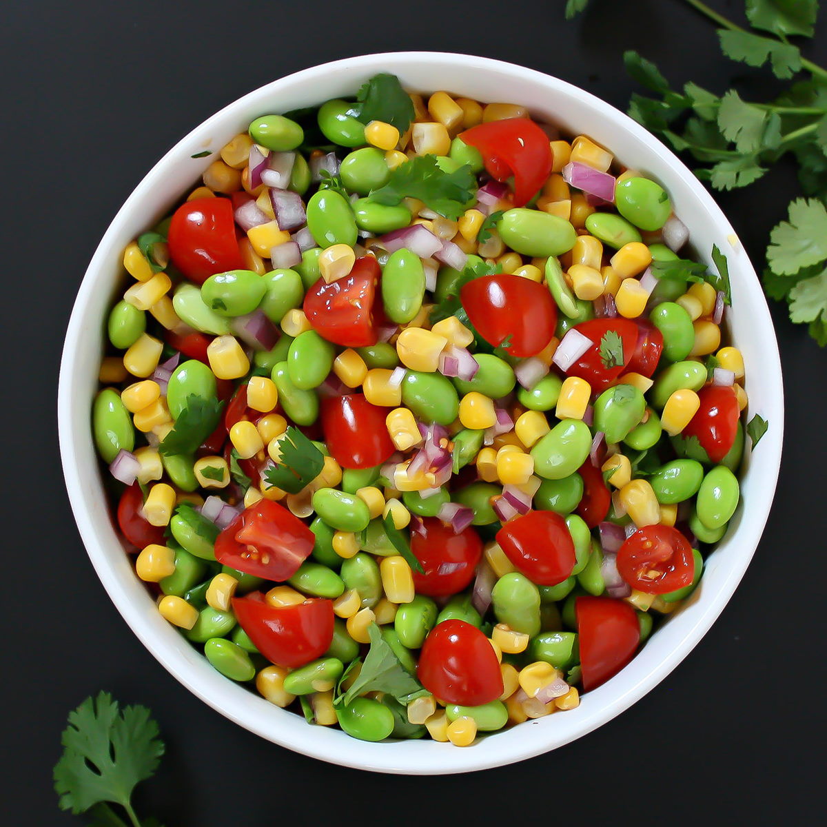 Edamame Corn Salad with Lemon Dressing - The Garden Grazer