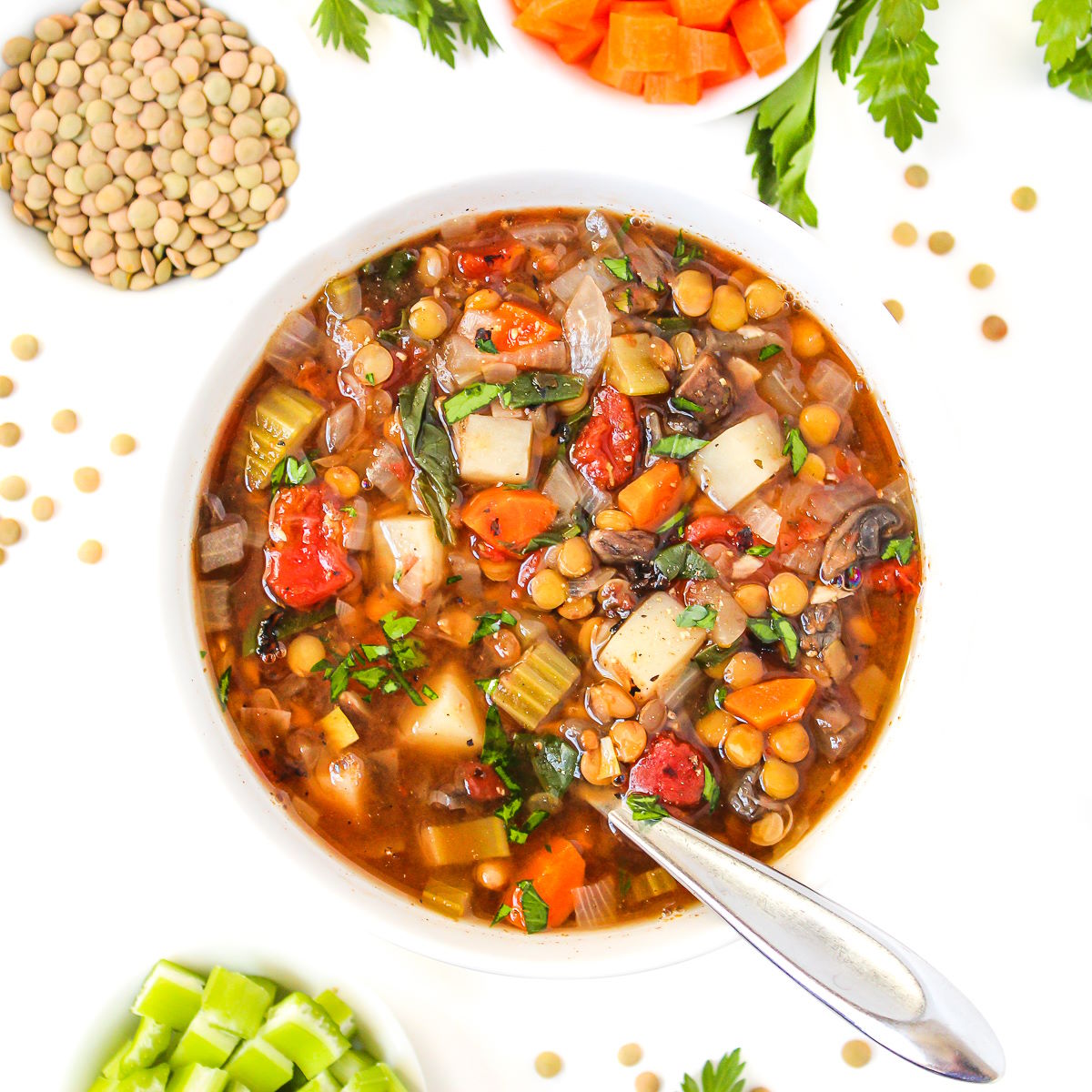 Lentil Vegetable Soup Easy The Garden Grazer