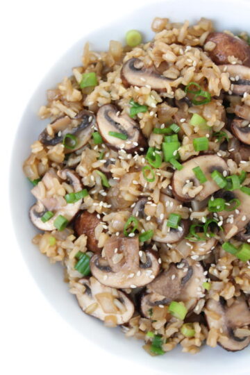 Asian-Style Mushroom Rice (Easy + Vegan) - The Garden Grazer