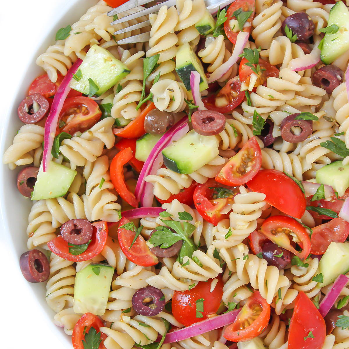 Vegan Italian Pasta Salad (Oil-Free!) - The Garden Grazer