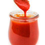 Roasted Red Pepper Dressing (Oil-Free) - The Garden Grazer