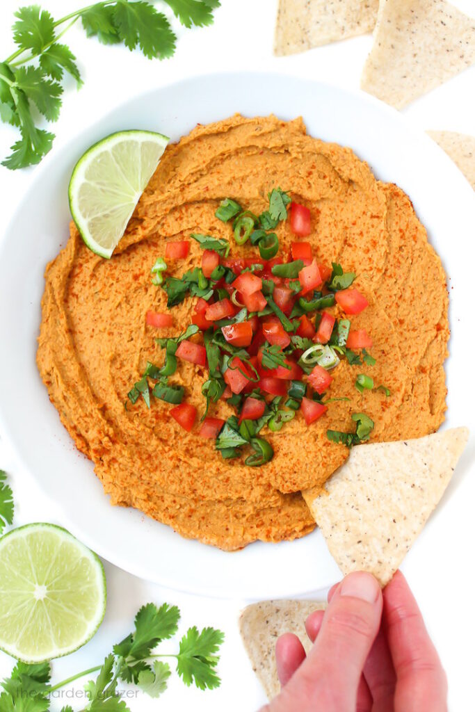 Chipotle Taco Hummus - The Garden Grazer