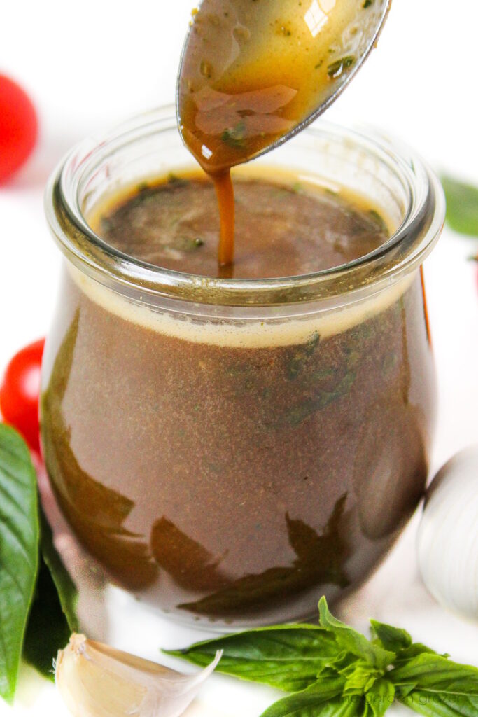Basil Balsamic Dressing (Oil-Free!) - The Garden Grazer
