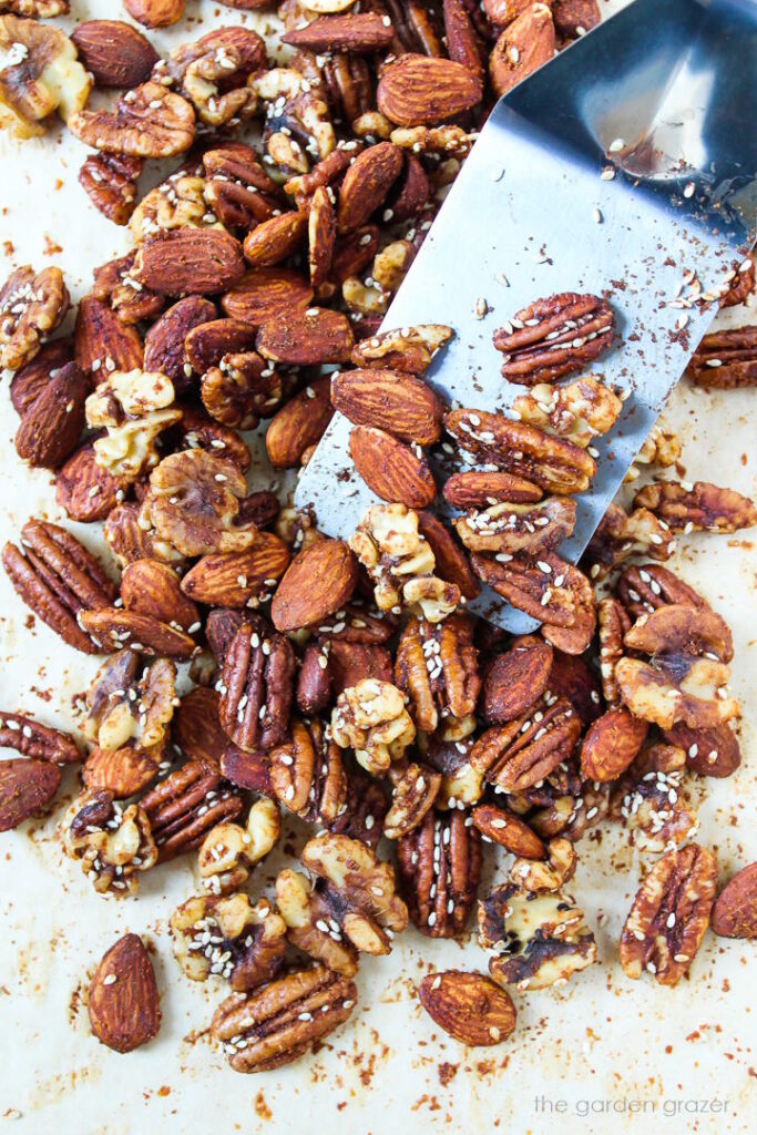 Tamari Roasted Nuts (Savory!) - The Garden Grazer