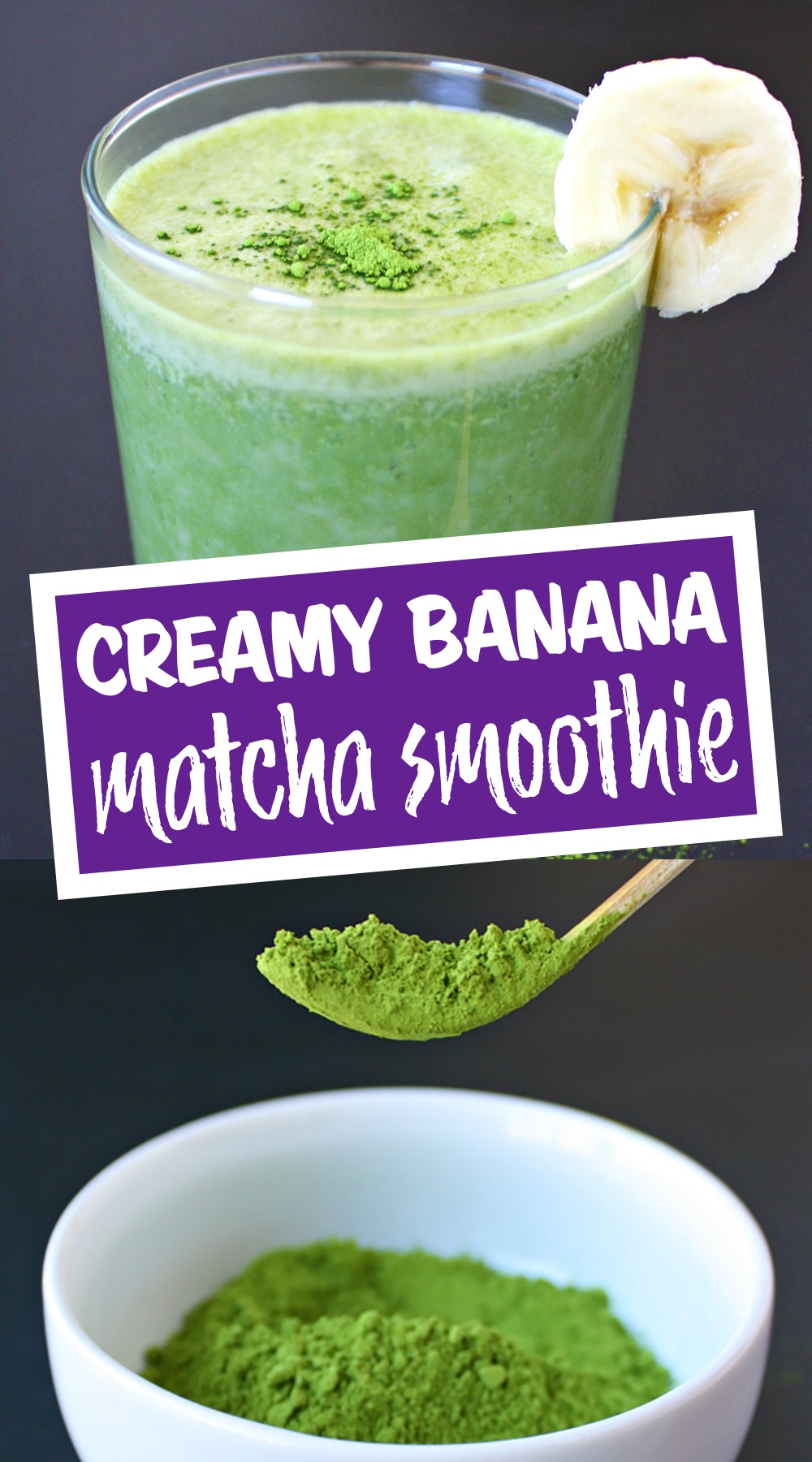 Creamy Banana Matcha Smoothie (Easy!) - The Garden Grazer
