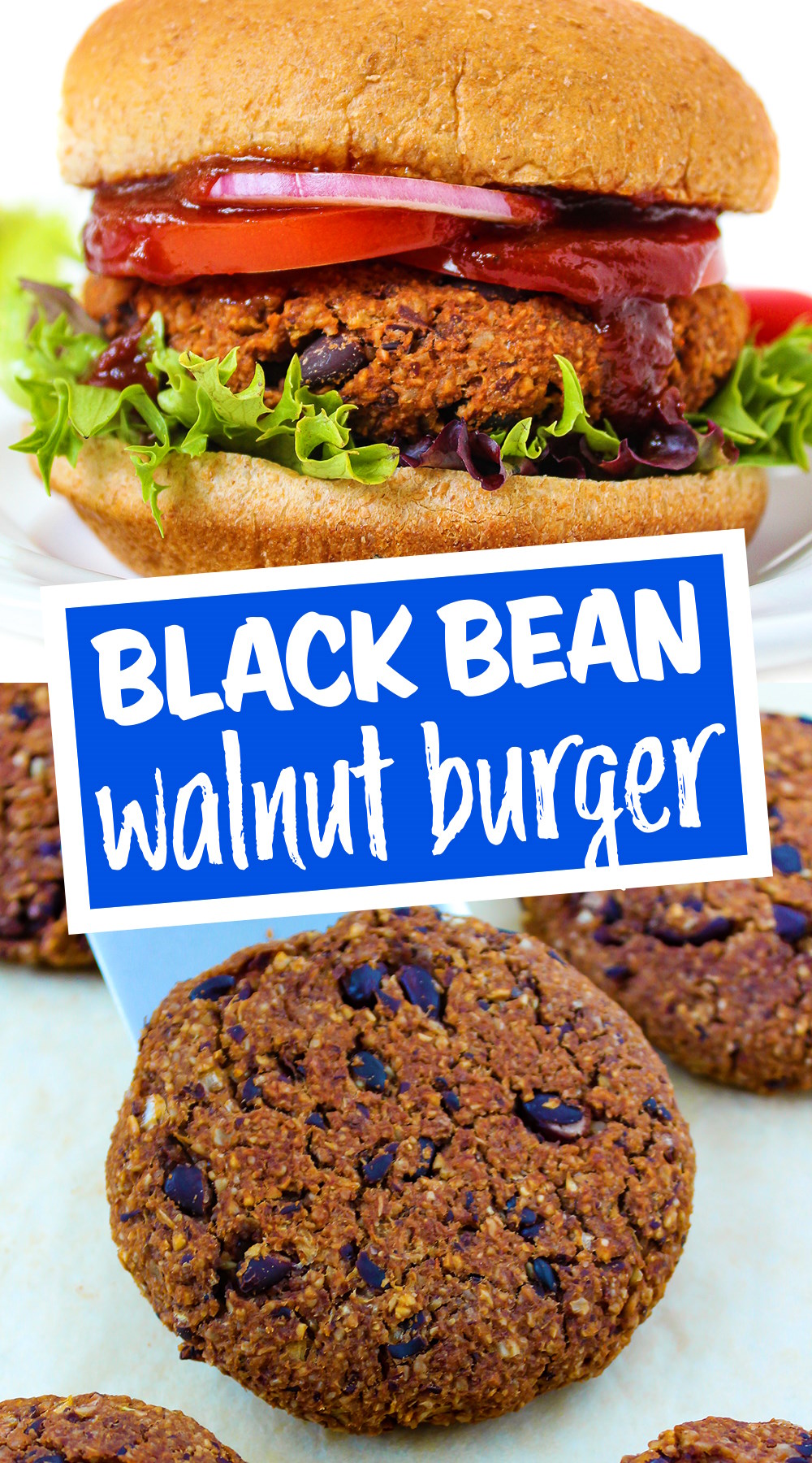 Black Bean Walnut Burger (Vegan, Oil-Free!) - The Garden Grazer